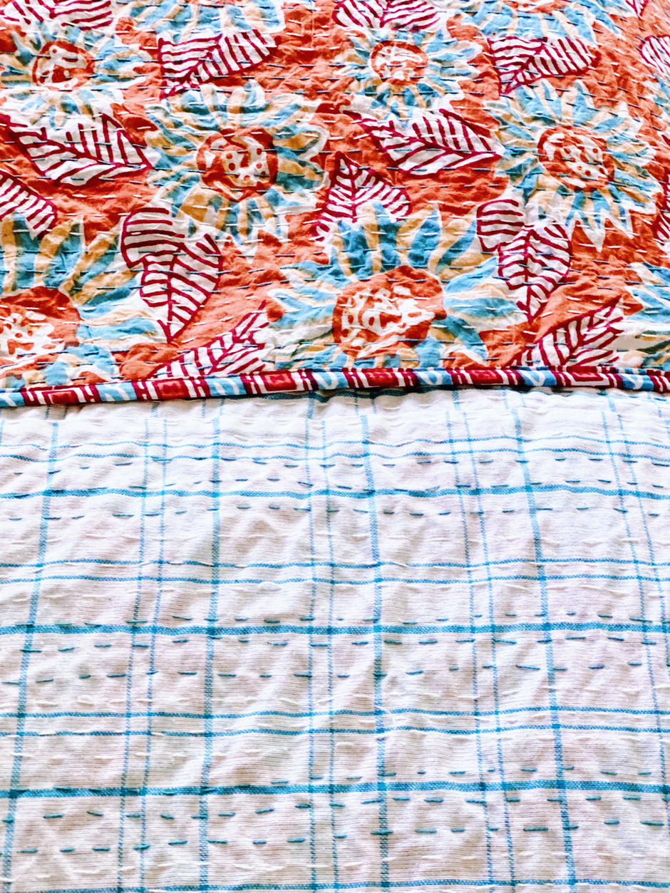 PEACOCKS AND PAISLEYS| BEDDINGS| KANTHA QUILTS| CUSHIONS| PILLOW COVER
