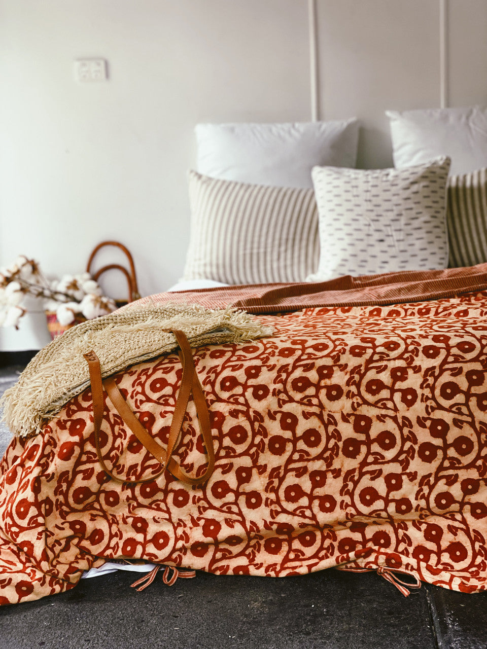 Terracotta Gumnuts Quilt Cover |Peacocks And Paisleys – PEACOCKS AND ...